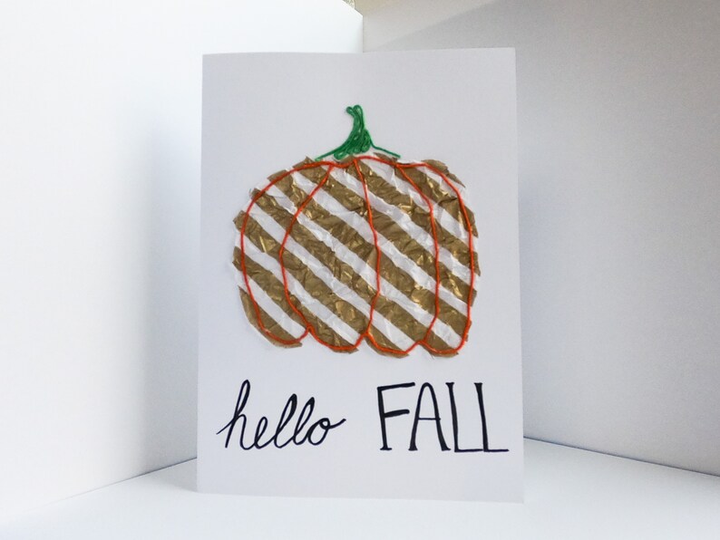 Hello Fall Greeting Card - Etsy