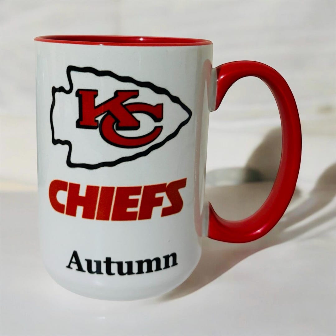 Personalized Kansas City Chiefs Mug, Personalized NFL Mug, Football Mug ...