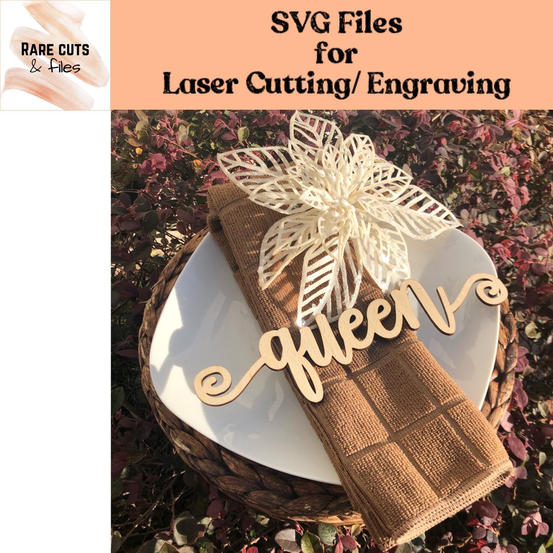 Name Place Setting svg Wooden Words Place Setting Template | Etsy