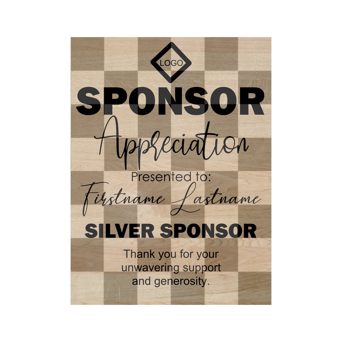 PRINTABLE Sponsor Award Template Instant Download Certificate Template ...