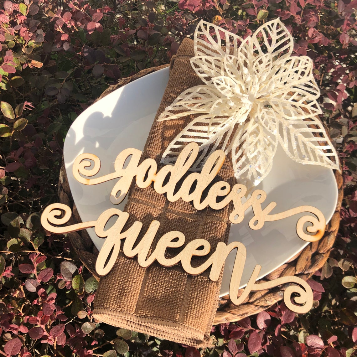 Name Place Setting svg Wooden Words Place Setting Template | Etsy