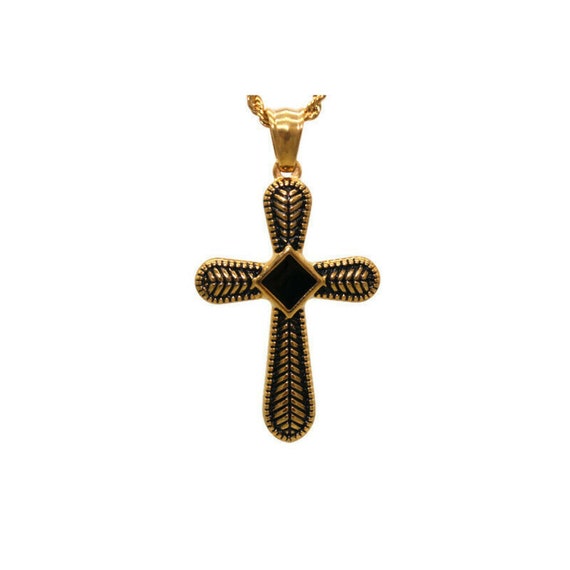 24kt gold cross necklace store