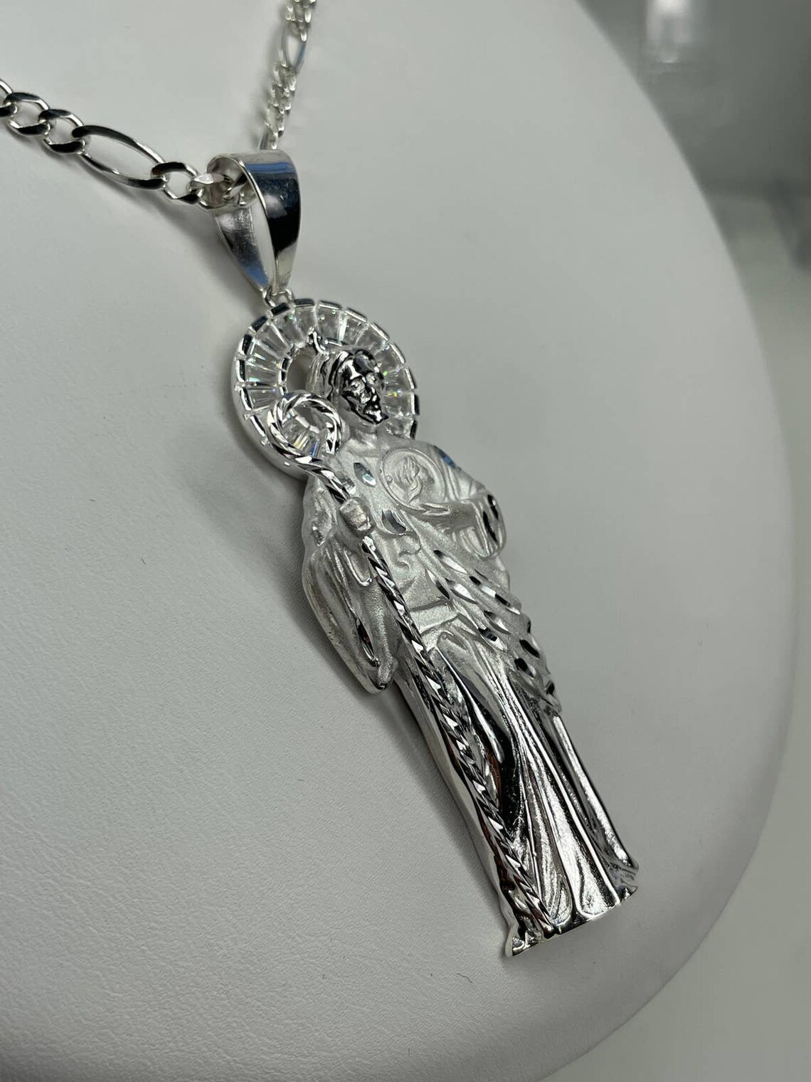 St Jude Pendant With Necklace 925 Sterling Silver - Etsy