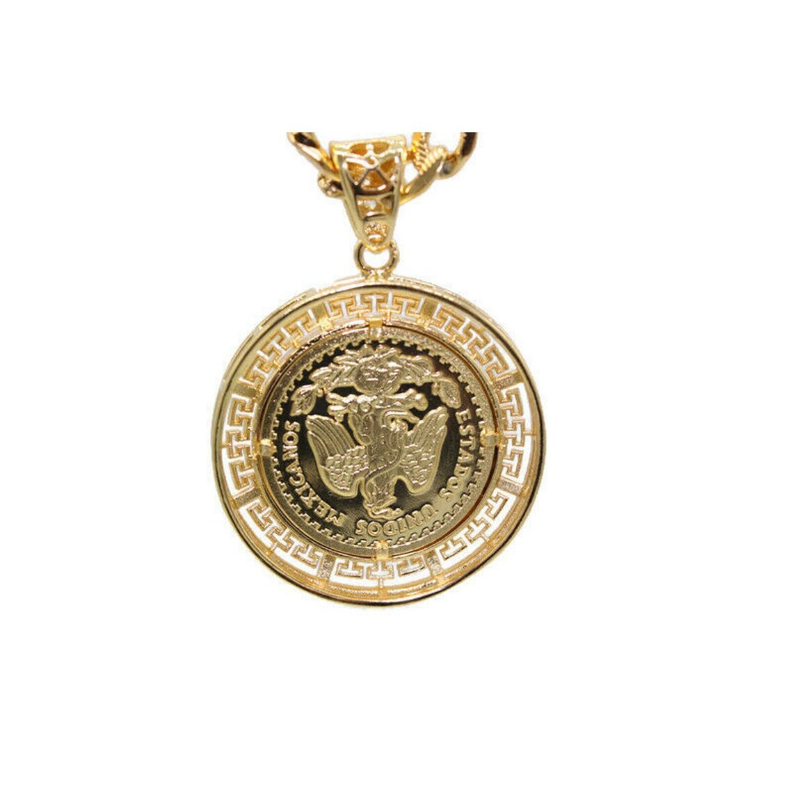Centenario Medalla Con Cadena Pequeño NUEVO 24k Oro Chapeado - Etsy
