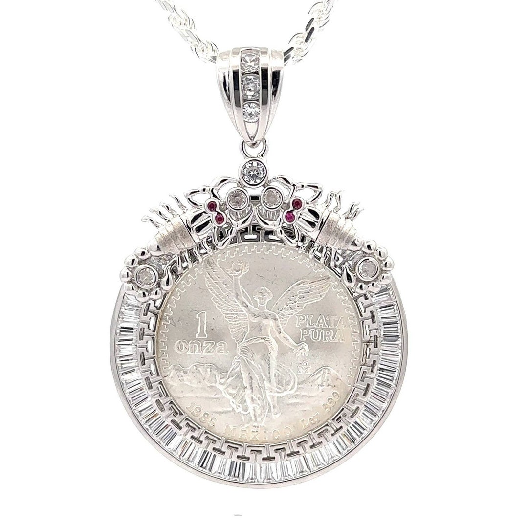 Centenario Pendant With Rope Chain Scorpions Sterling Silver .925 - Etsy