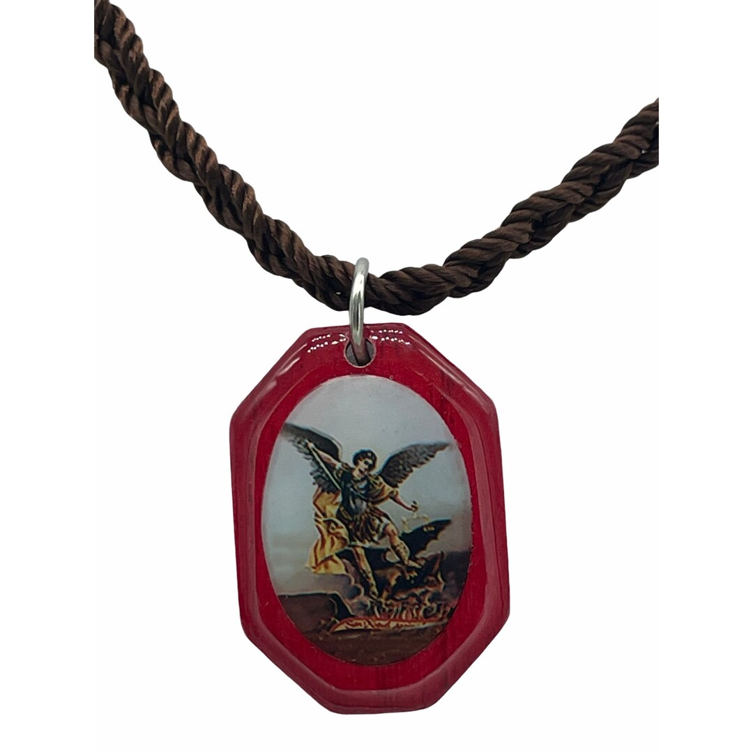 St Michael Scapular Necklace Handmade - Etsy