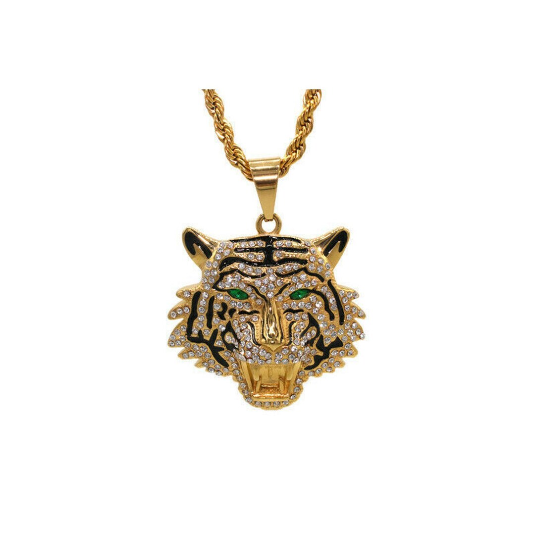 Large Tiger Necklace 24K Gold Filled - Etsy