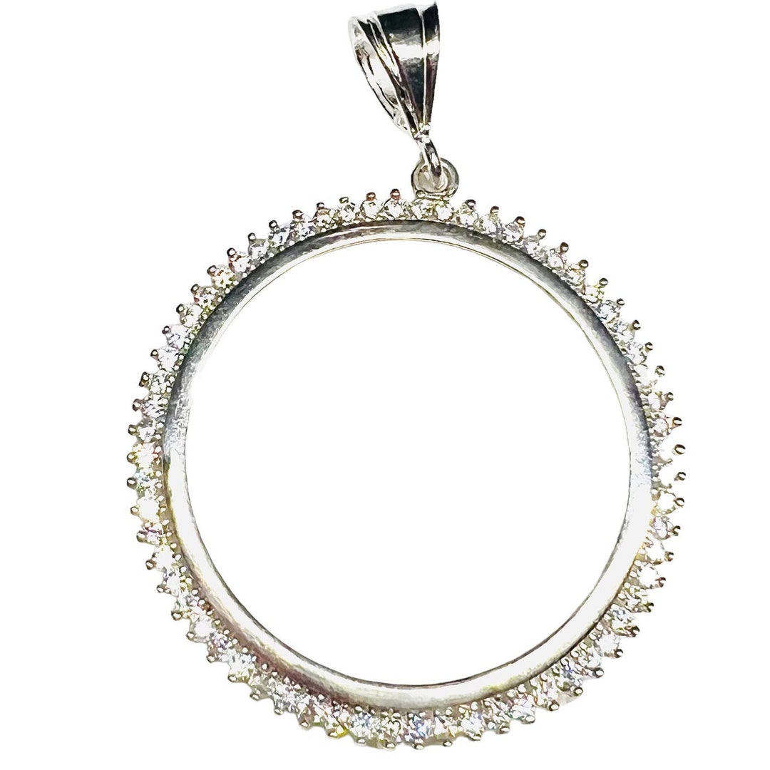 Centenario Bezel Sterling Silver .925 White Stones NEW - Etsy
