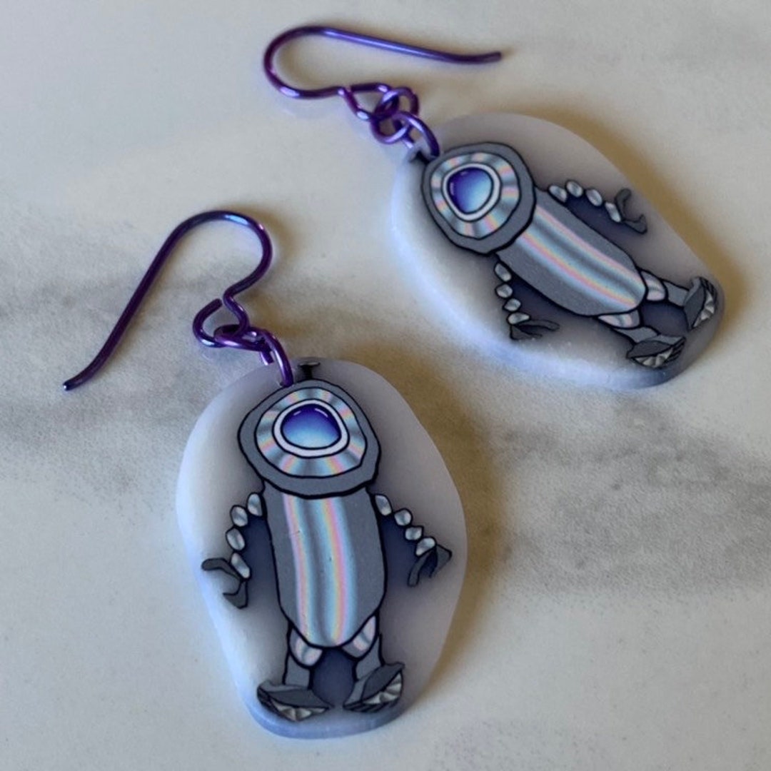 Robot #1 Earrings - Etsy