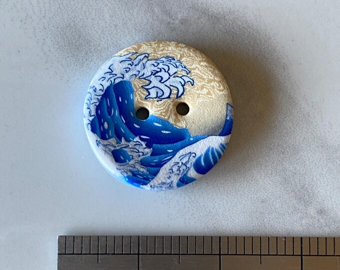 Great Wave Buttons - Etsy