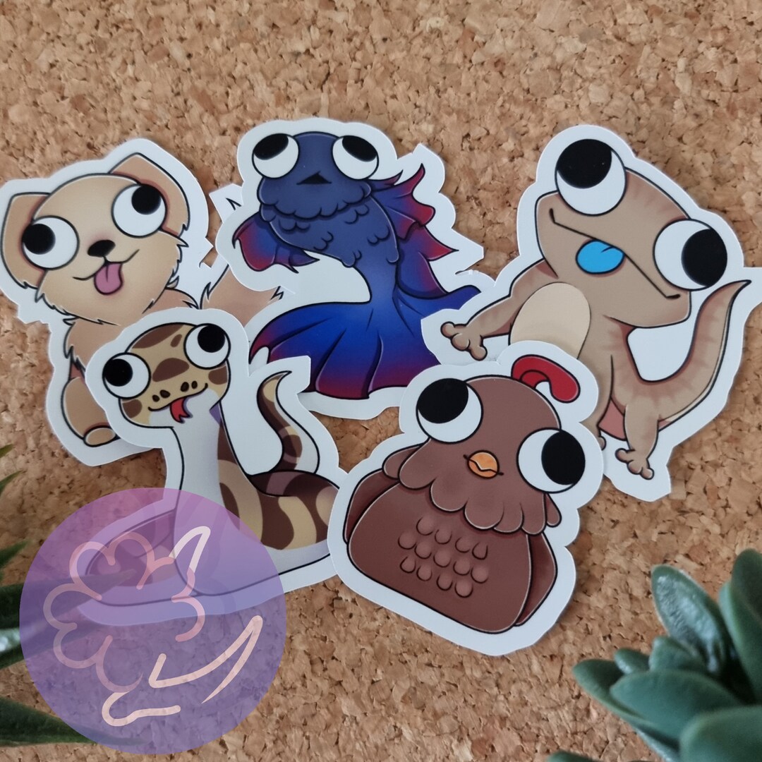 Cute Derpy Animals || Kawaii Chibi Silly Animal Illustrations || Glossy ...