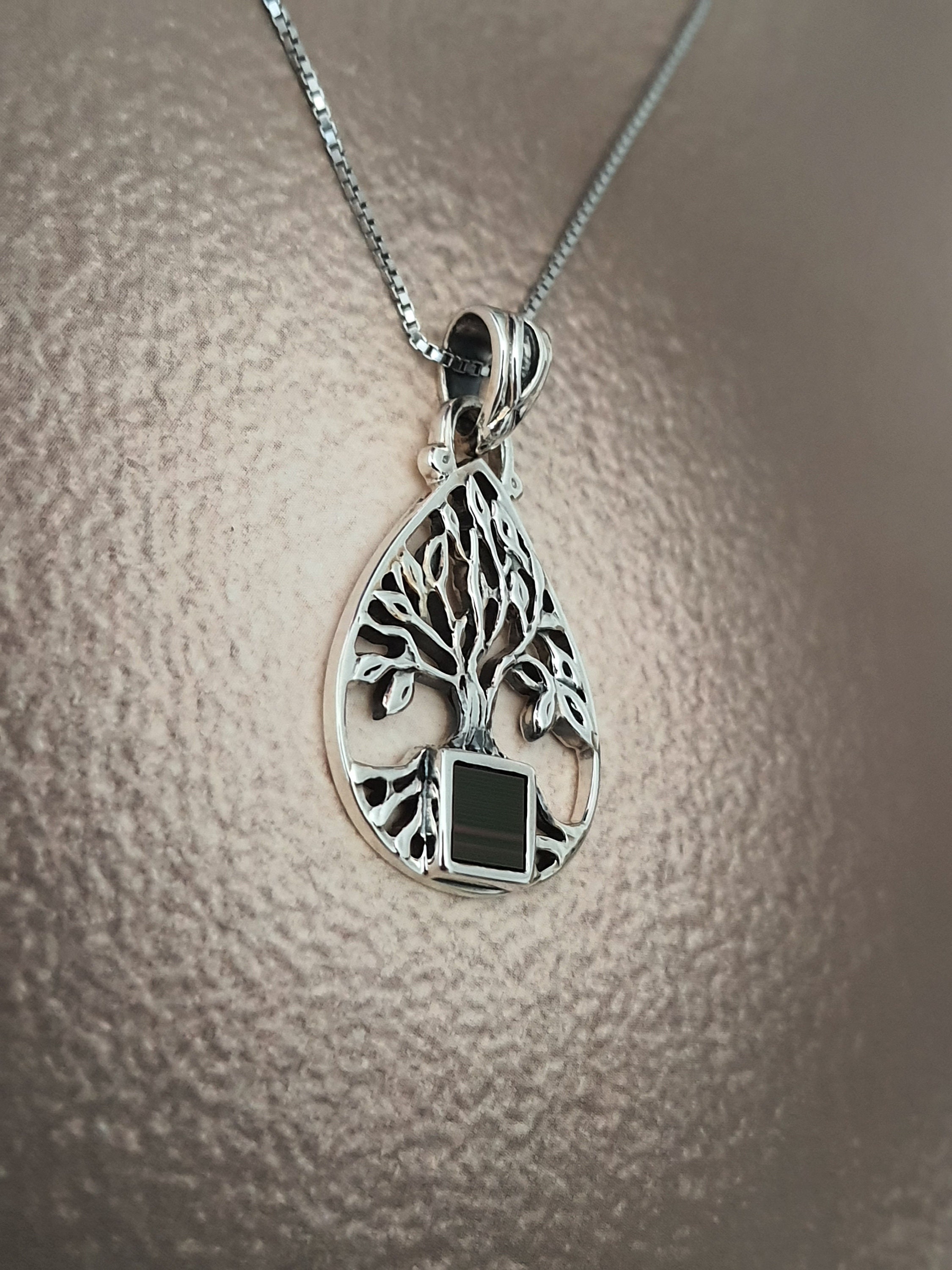 Tree of Life Necklace , Jewish Jewelry,925 Israeli Sterling Silver ...