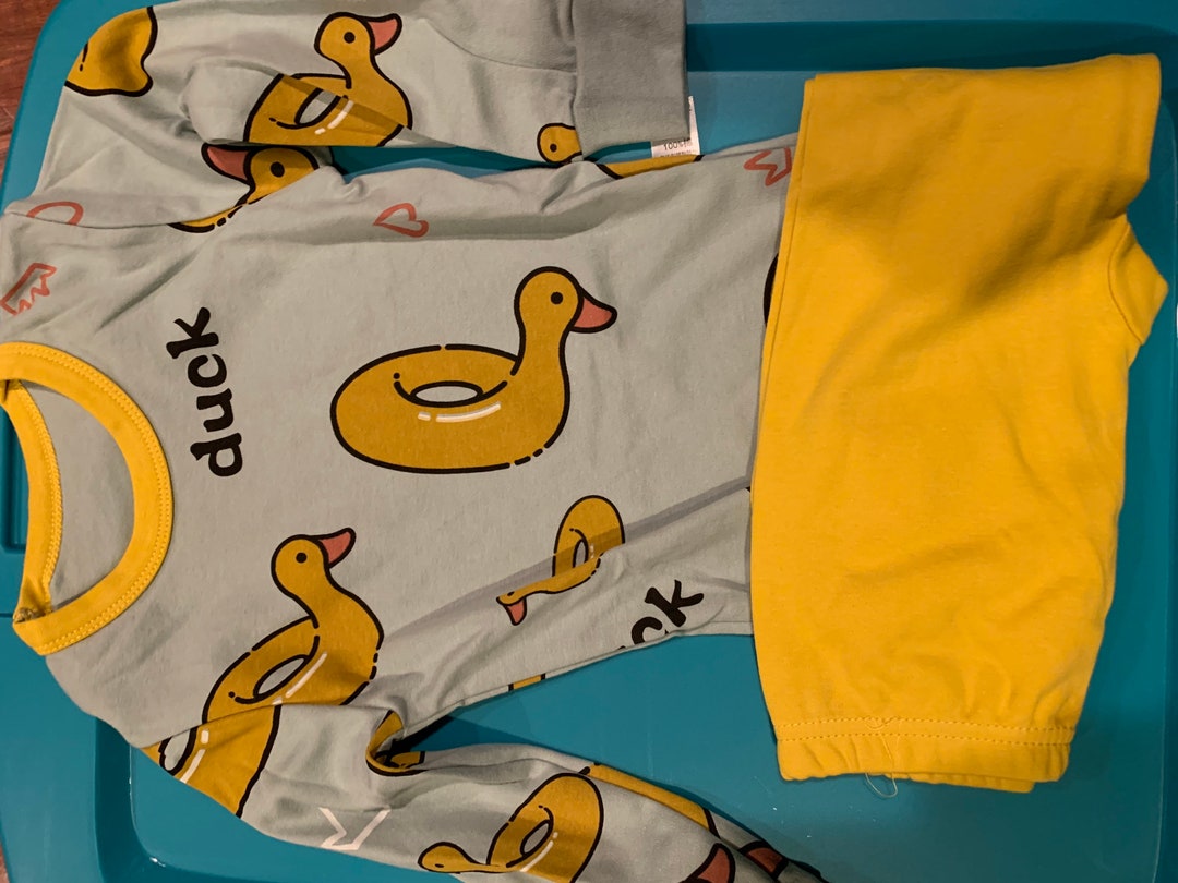 Rubber Duck Pajamas 2 Piece Set - Etsy