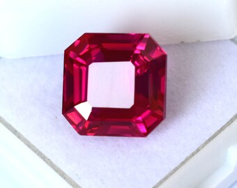 Radiant Cut Ruby - Etsy