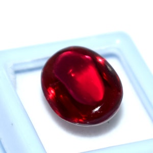 Red Ruby Cabochon Natural Loose Gemstone Oval Cut cabochon 17.05 Ct CGI ...