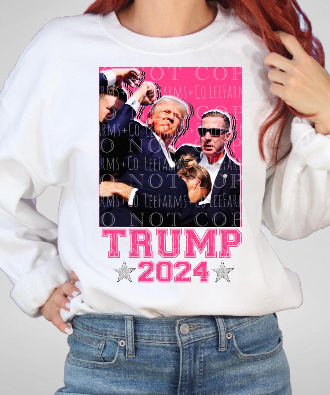 Preppy Pink Trump 2024 MAGA Png - Etsy