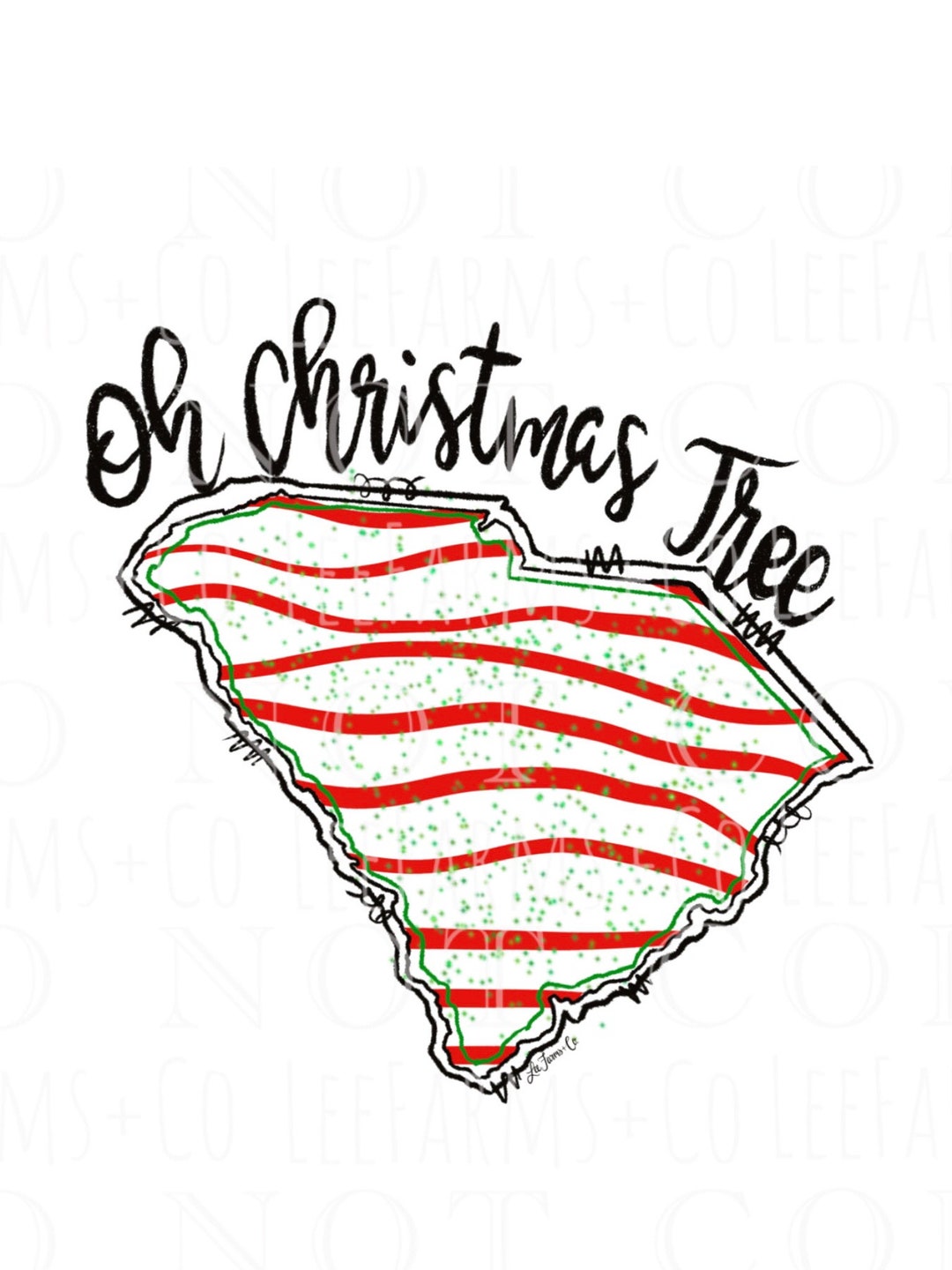 South Carolina Christmas Tree PNG - Etsy