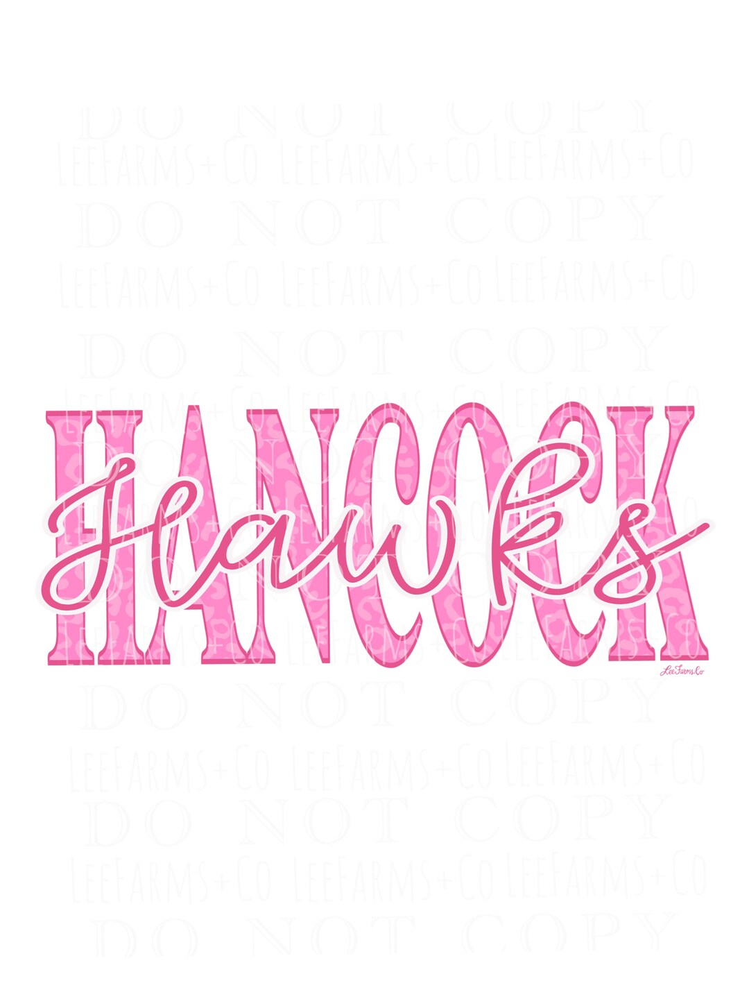 Hancock Hawks Pink PNG - Etsy