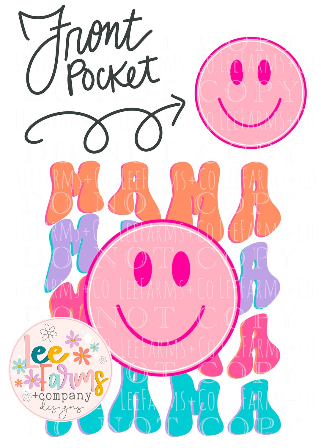 Trendy Mama Smiley PNG - Etsy