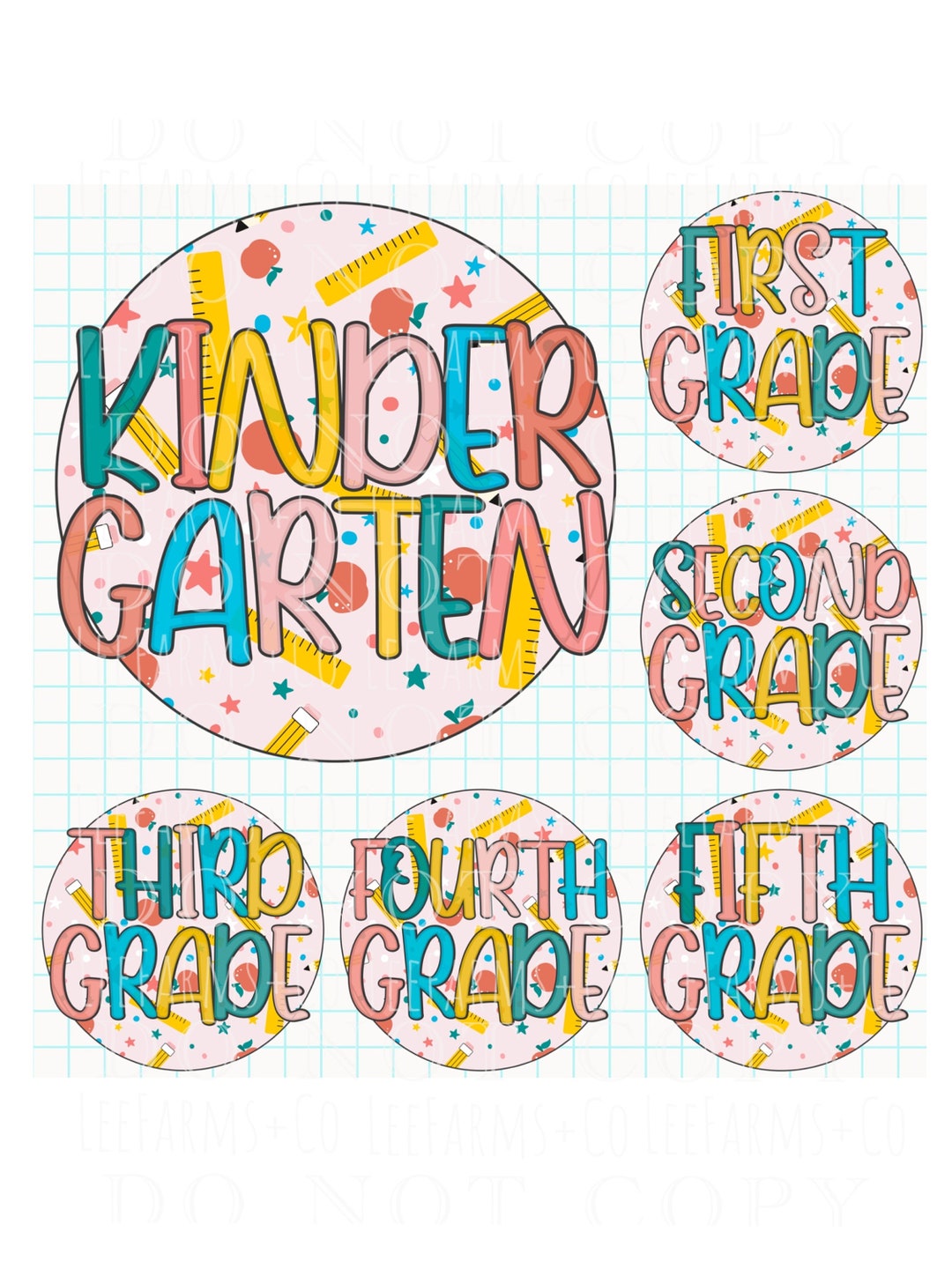 School Grades Bundle PNG - Etsy