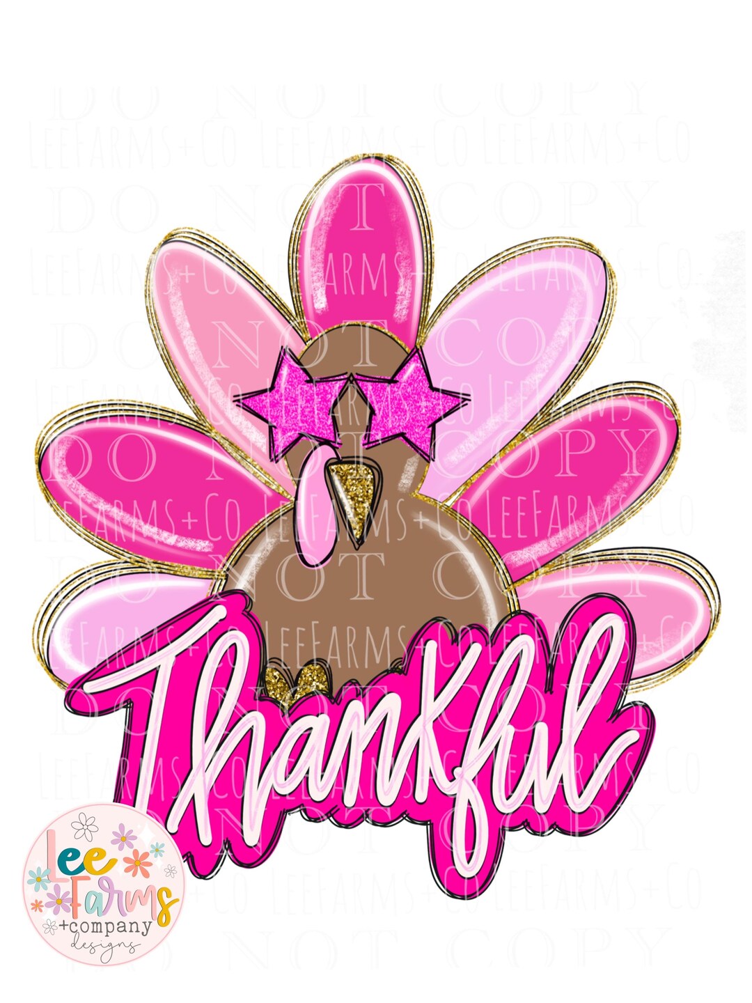 THREE Cute Trendy Preppy Thanksgiving Turkeys PNG - Etsy