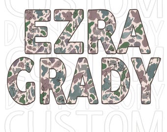 Custom PNG, Arched Design, Old School Camo, Camouflage, Personalized ...