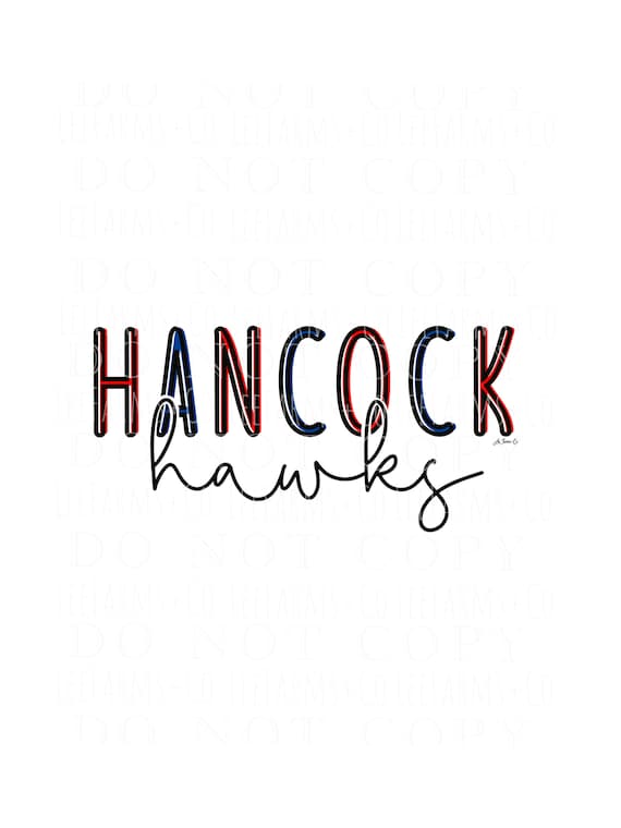 Hancock Hawks PNG File | Etsy