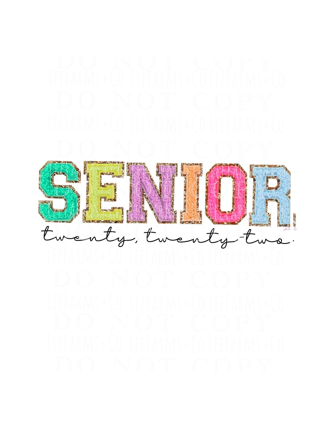 Senior Faux Chenille Patch PNG - Etsy