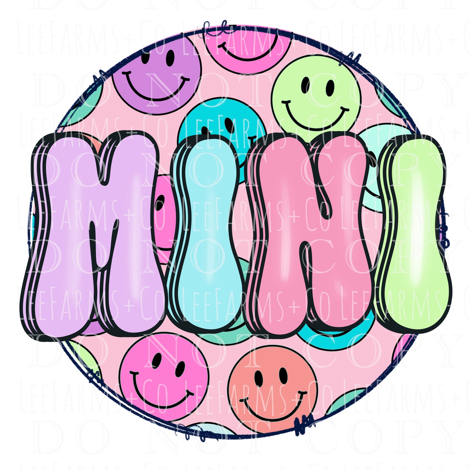 Mama and Mini and Bubba Smiley PNG - Etsy