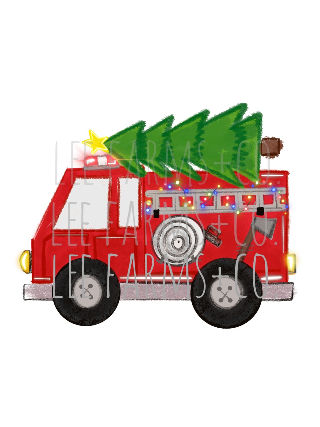 Christmas Parade Fire Truck - Etsy