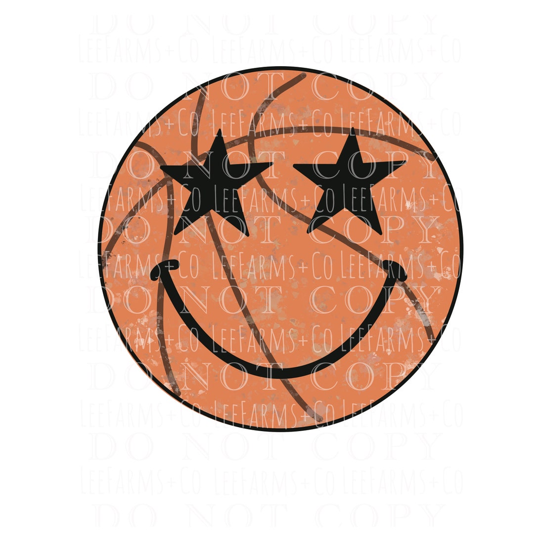 Basketball Smiley PNG - Etsy