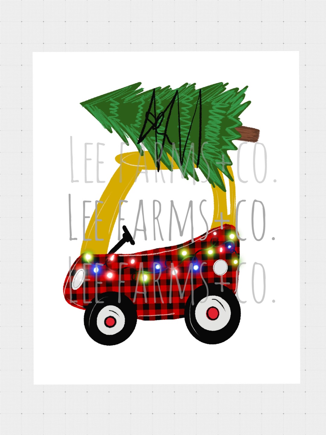 Little Red Christmas Car - Etsy