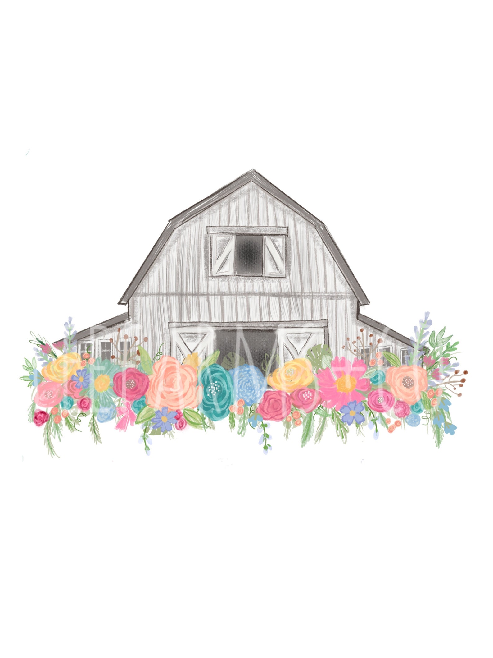 Spring Rustic Barn PNG File - Etsy