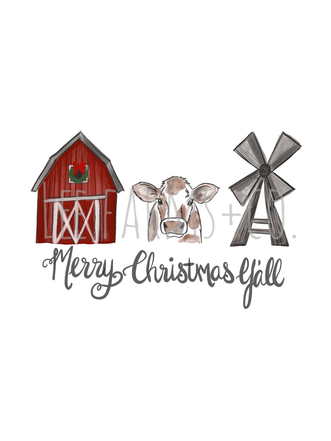 PNG FILE Farmhouse Christmas - Etsy
