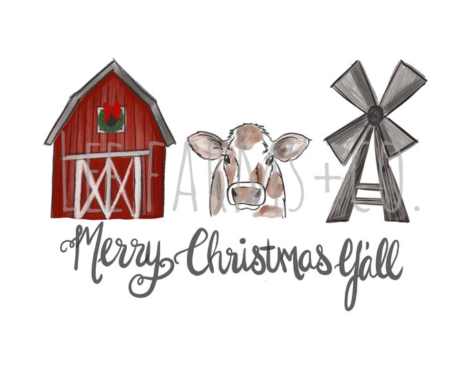 PNG FILE Farmhouse Christmas - Etsy