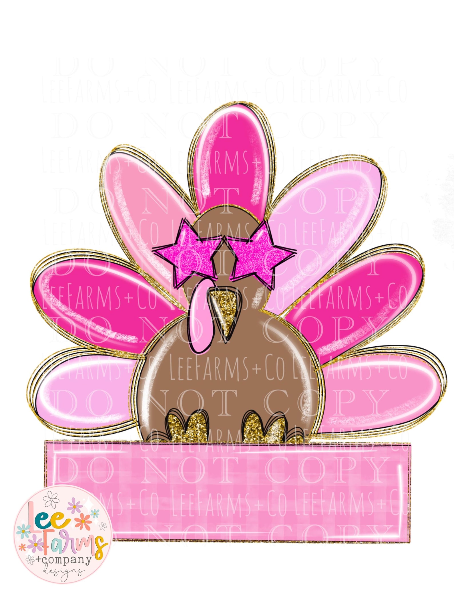 THREE Cute Trendy Preppy Thanksgiving Turkeys PNG - Etsy