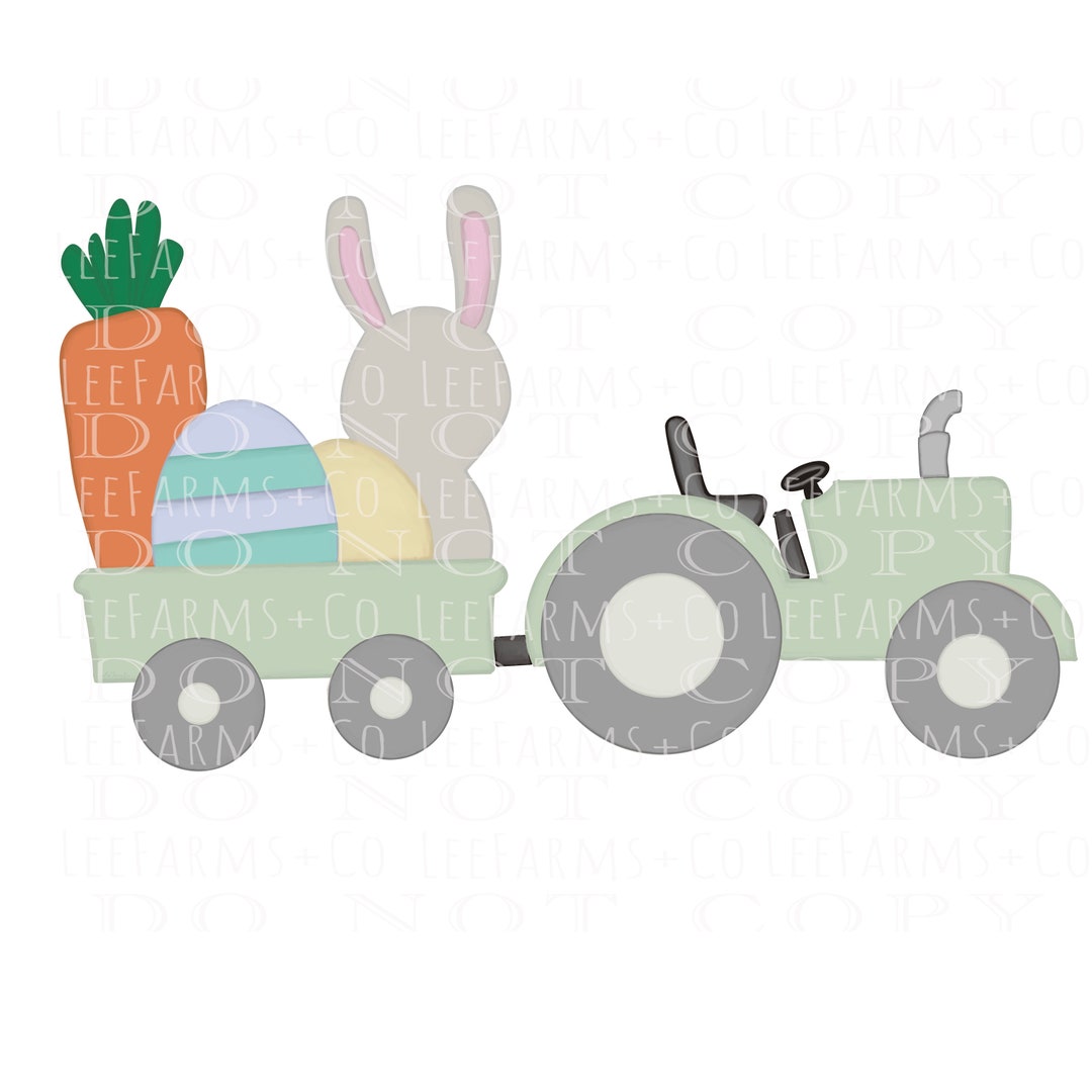 Easter Tractor Png - Etsy