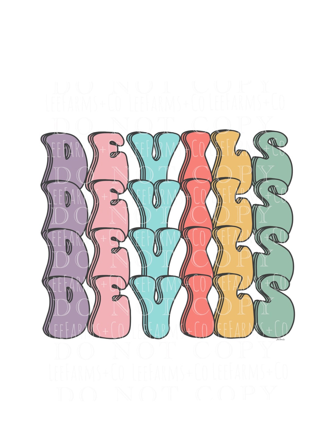 Devils Trendy Curve Text PNG - Etsy