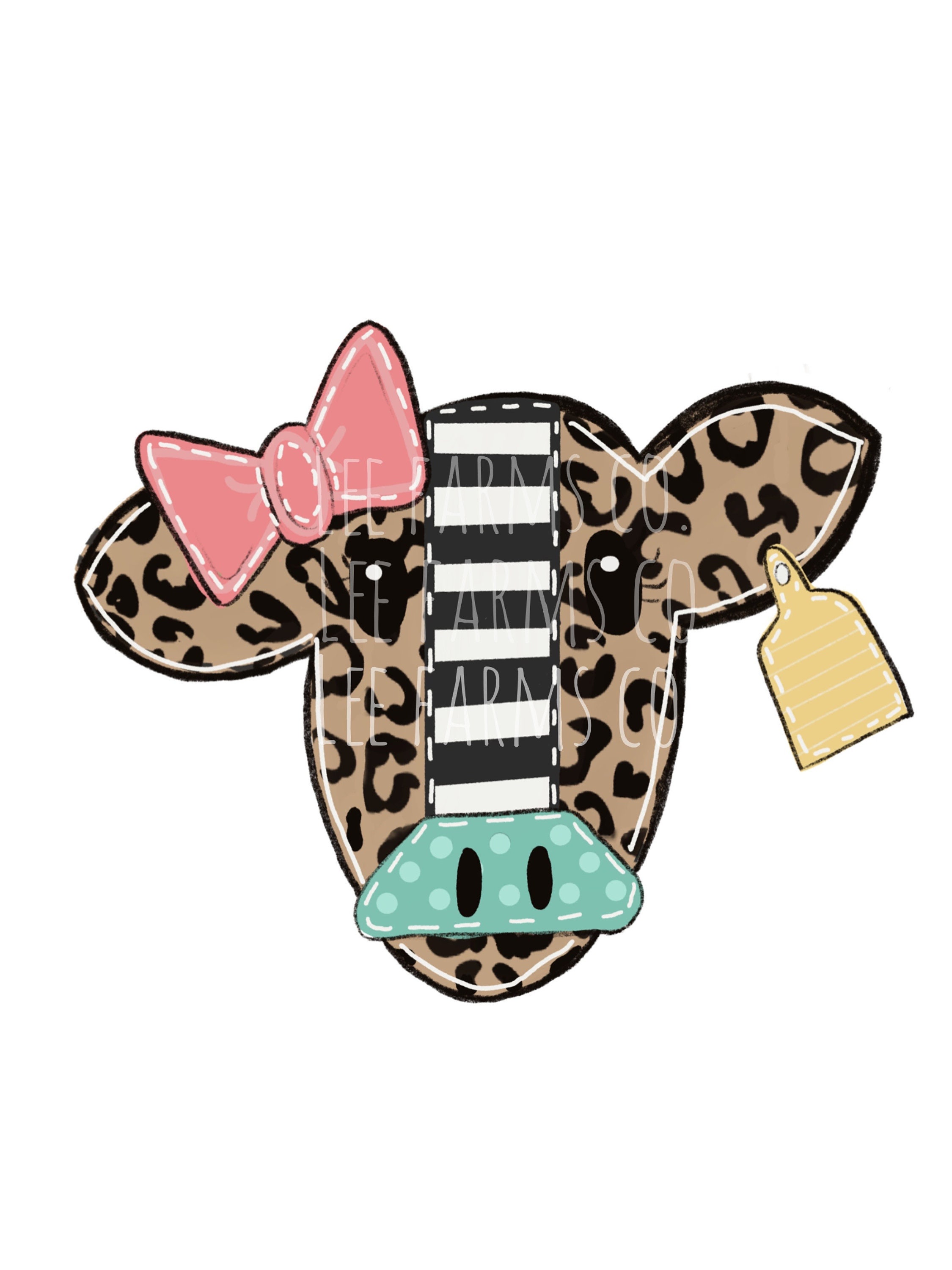 Cheetah Print Cow PNG File (digital Download) - Etsy