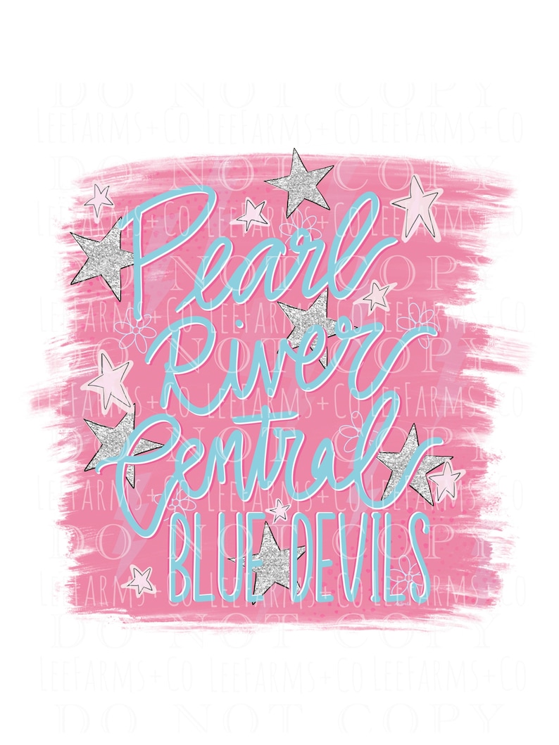 Preppy Handwritten PRC Blue Devils Png - Etsy