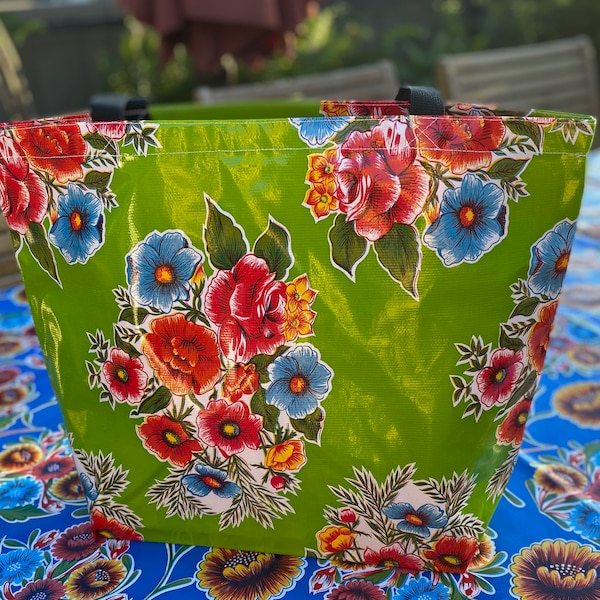 Oilcloth Tote Bag - Etsy