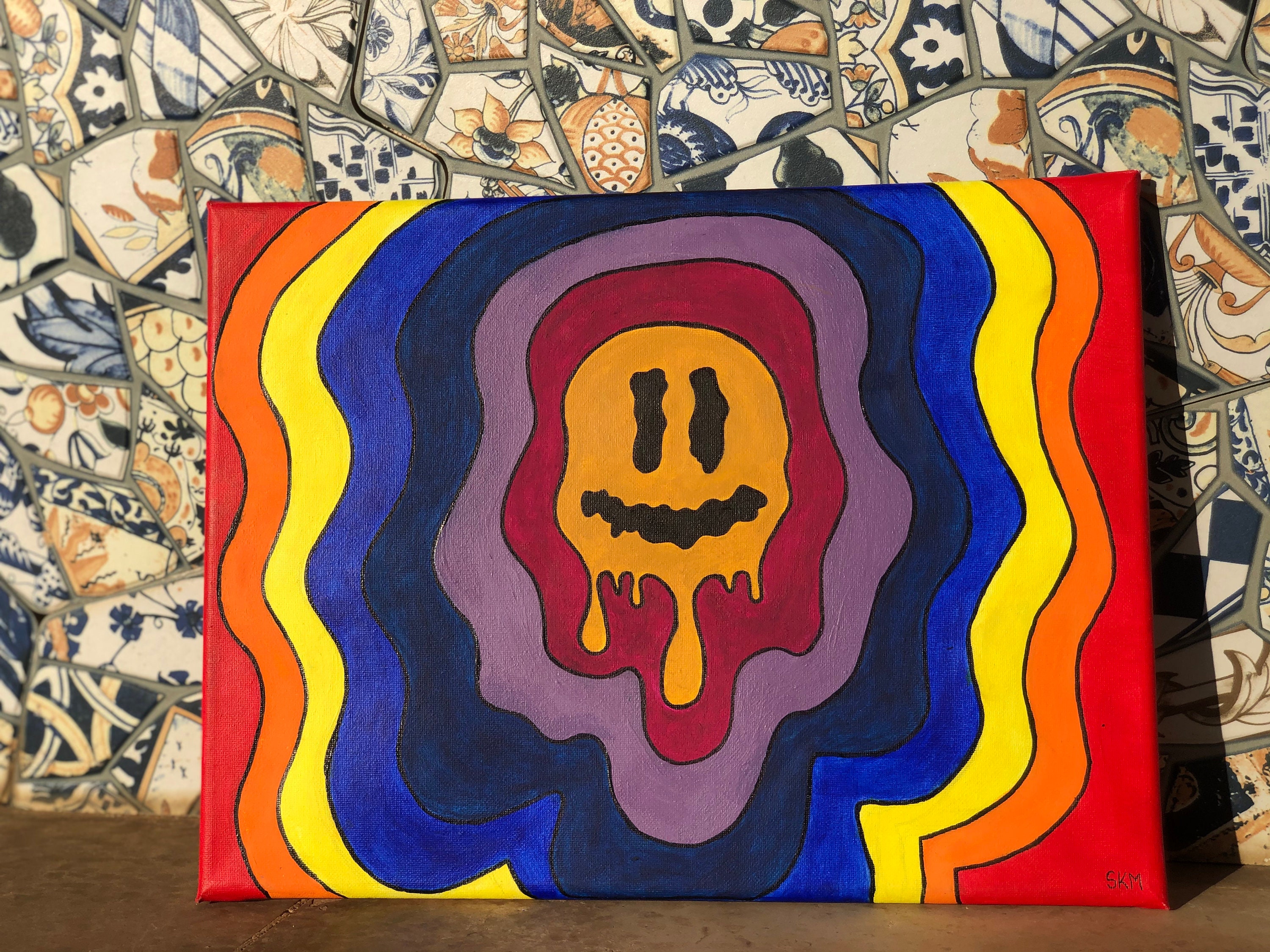 Acrylic Painting Aesthetic Smiley Face Acrylic Painting etna.com.pe