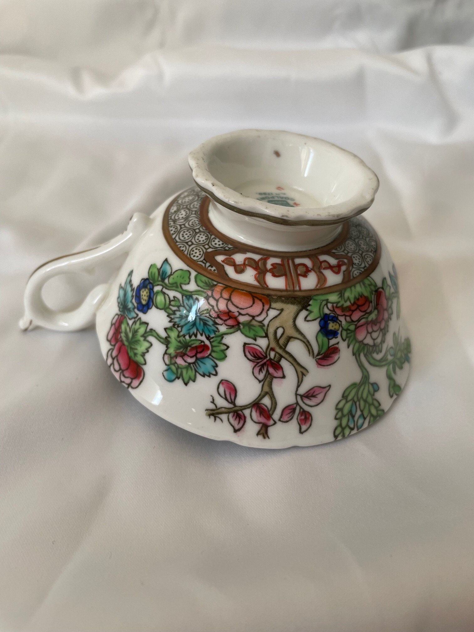 Coalport Indian Tree Footed Teacup & Saucer, Coalport Porcelain Antique ...