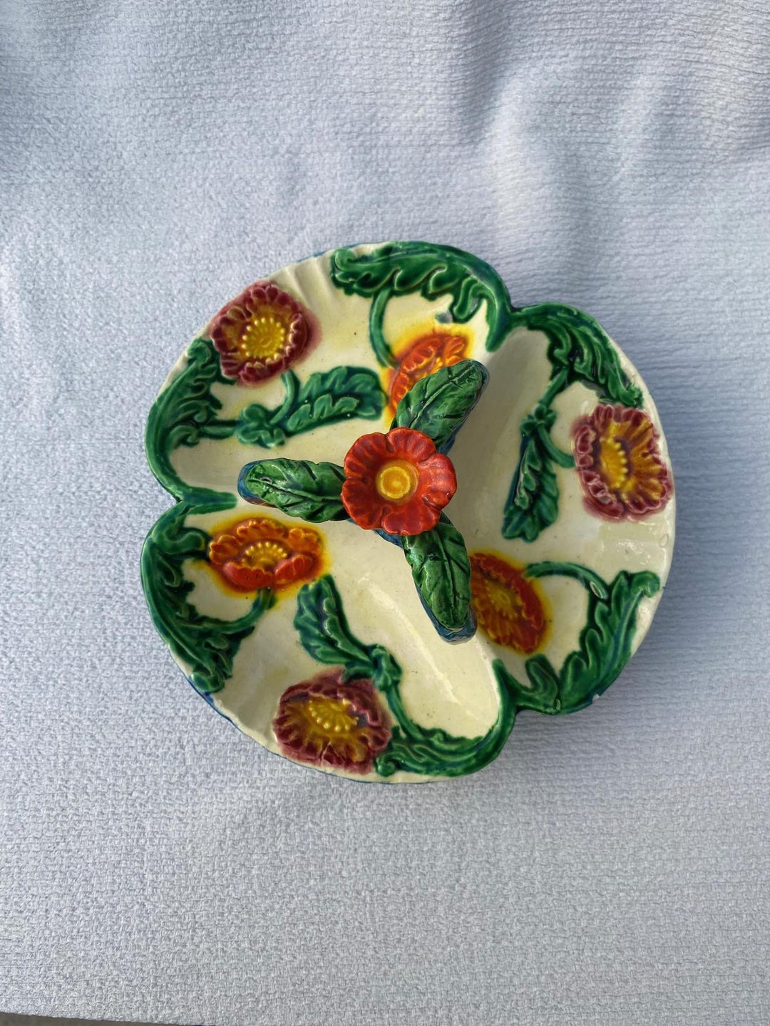 Vintage Maruhon Ware Divided Bowl, Ceramic Serving Dish, Unique Serving ...