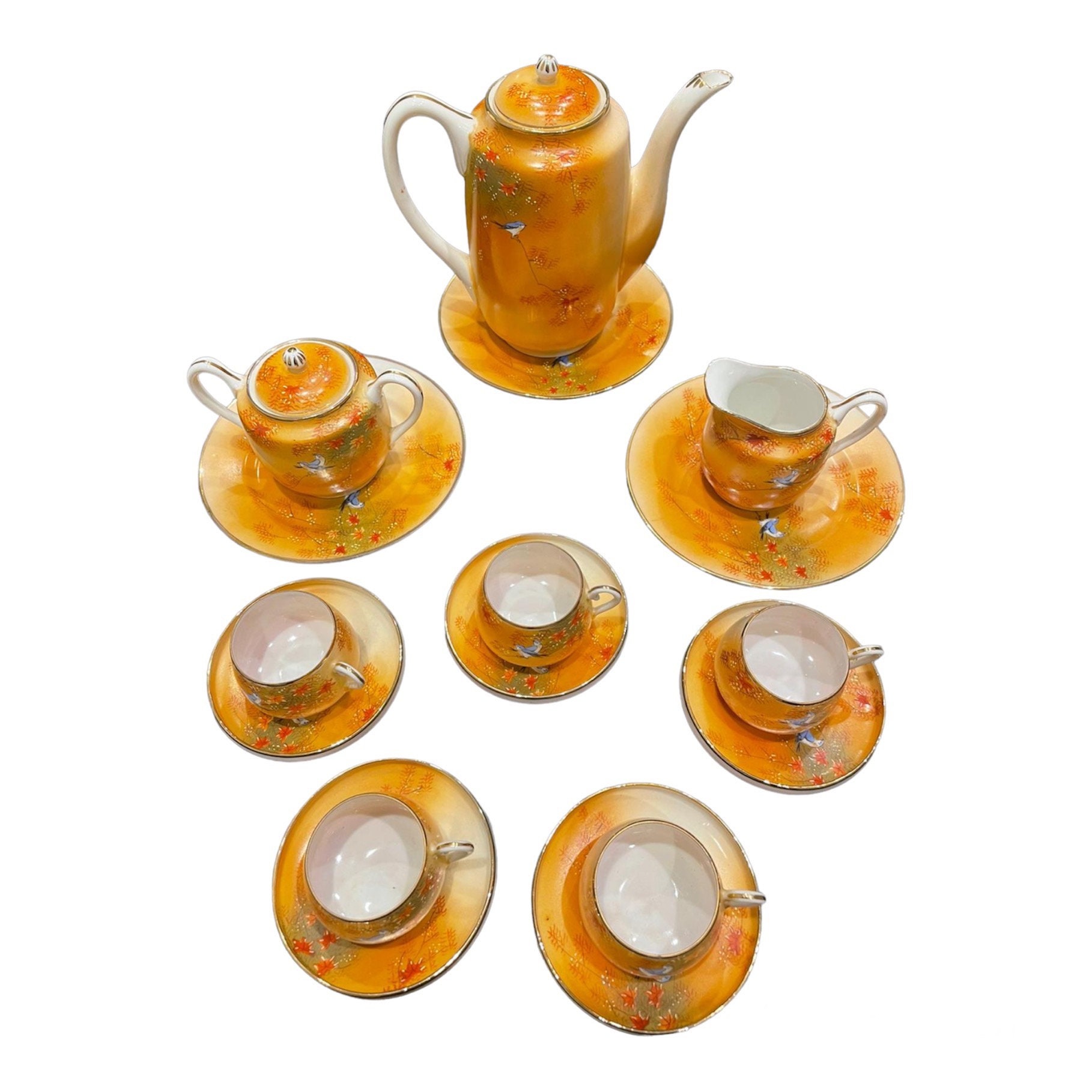 Vintage Japanese Lithophane Tea Set - Teapot Sets , Teapot , Creamer ...