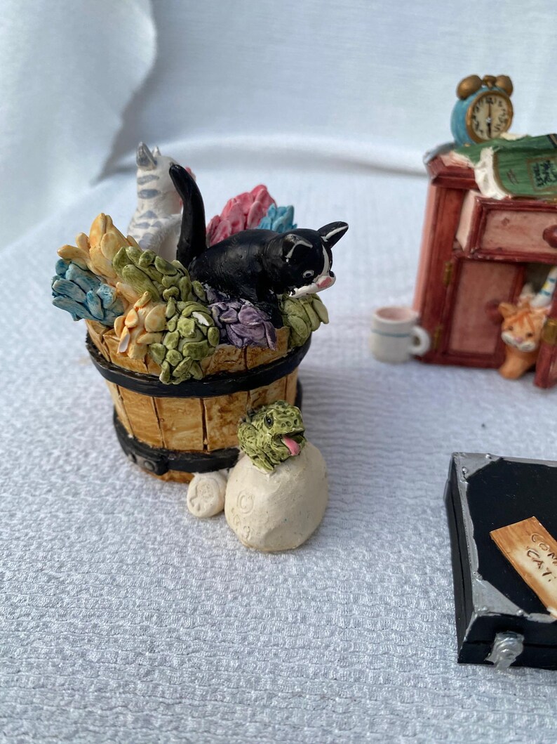 Set of Vintage Peter Fagan Cat Miniature Figurine, Cat Lovers Gifts ...