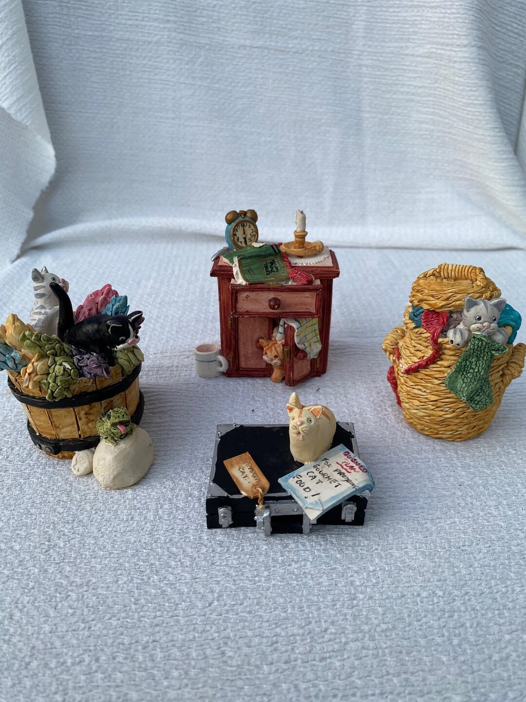 Set of Vintage Peter Fagan Cat Miniature Figurine, Cat Lovers Gifts ...