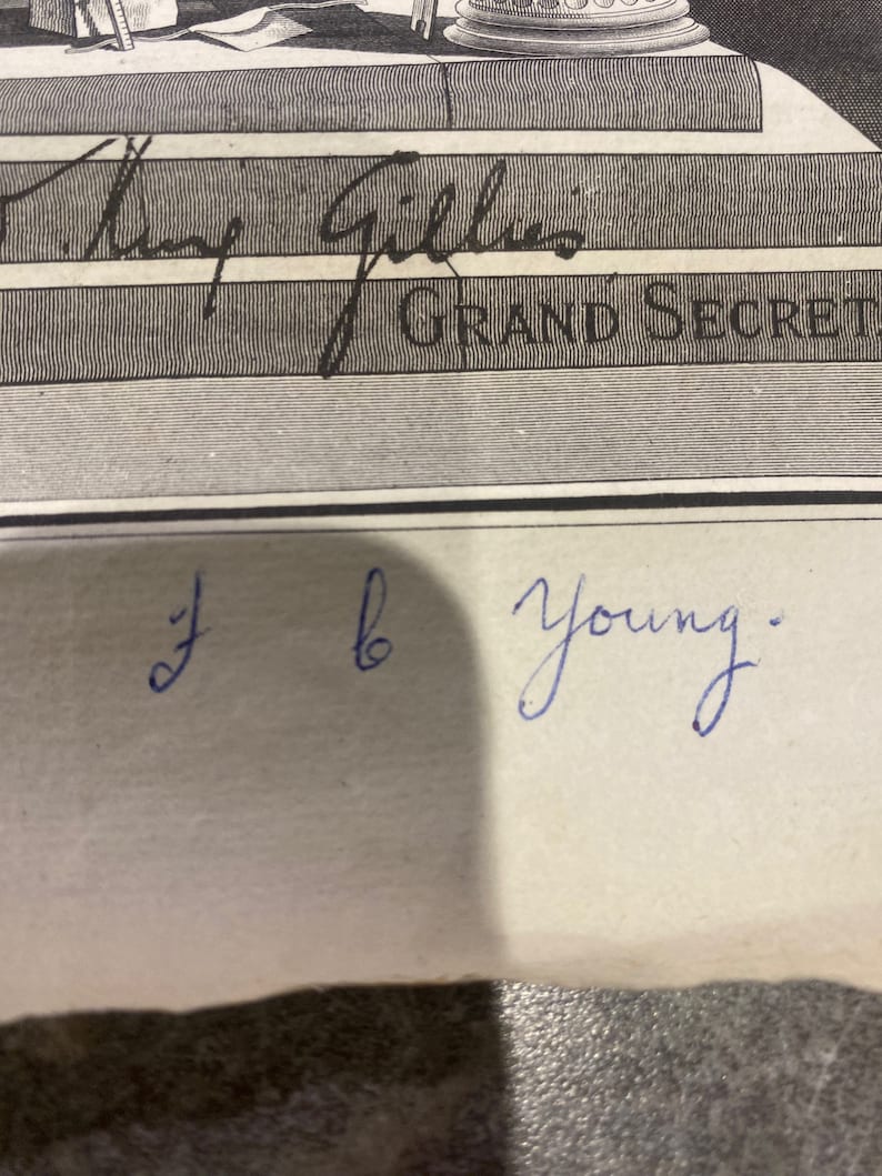 Masonic Certificate Master Mason Degree GRAND LODGE Ancient Free and ...