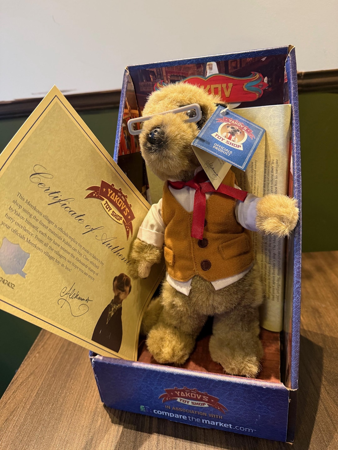 Meerkat Toy Yakov Compare the Market With Tag ,collectible Toy Plush ...