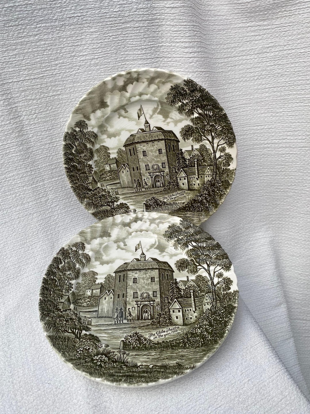 Vintage Set of Staffordshire England Ridgway Plate Features Shakespeare ...